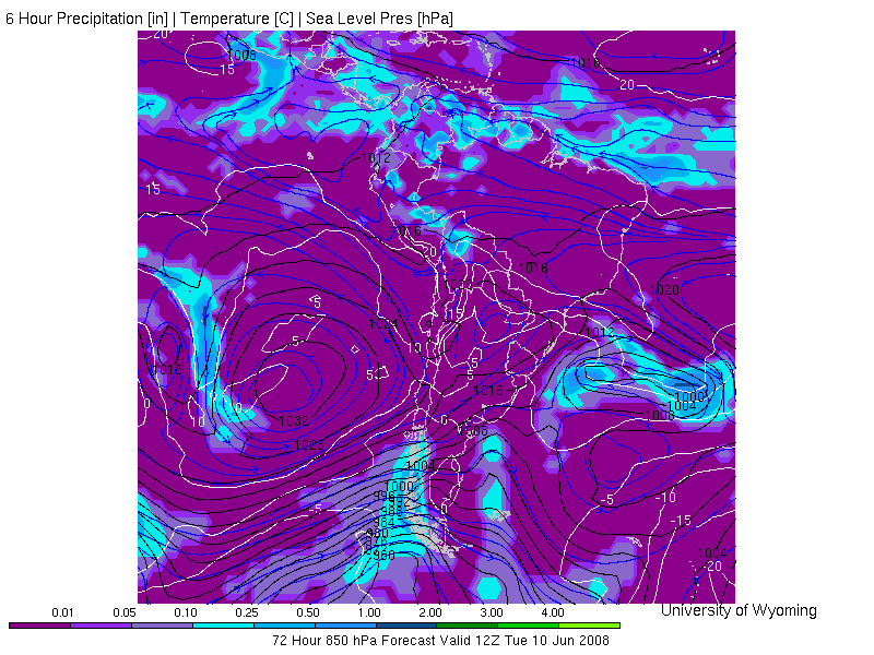 confira a previsão para 09/06-noite do modelo UKMET